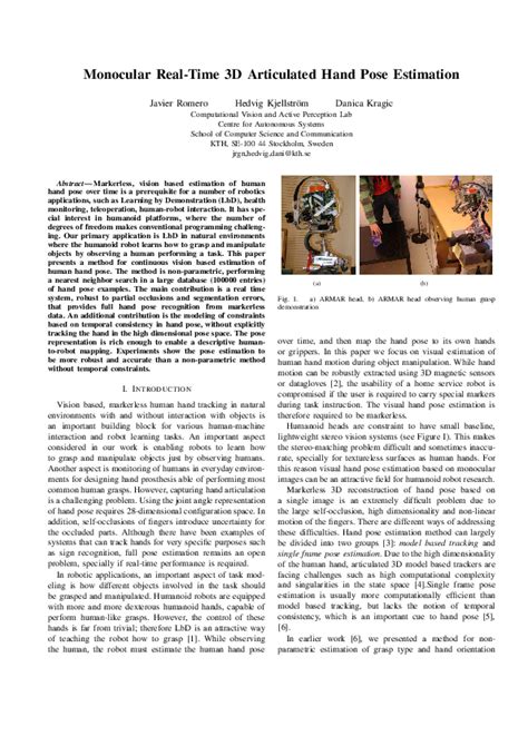 Pdf Monocular Real Time 3d Articulated Hand Pose Estimation