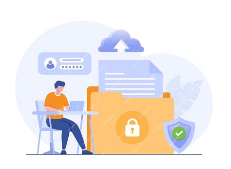 Premium Vector Database And Personal Data Security Cyber Data Security Privacy Flat Design