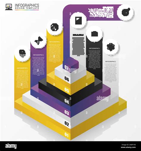 Pyramid Infographic Concept Modern Design Template Vector Illustration Stock Vector Image