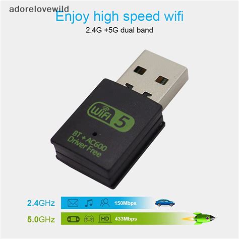 Alw 600mbps Usb Wifi Adapter Dual Band 2 4 5 8ghz Wireless External Receiver Rtl8821cu Wifi