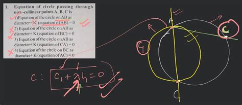 Equation Of Circle Passing Through Non Collinear Points A B C Is Filo