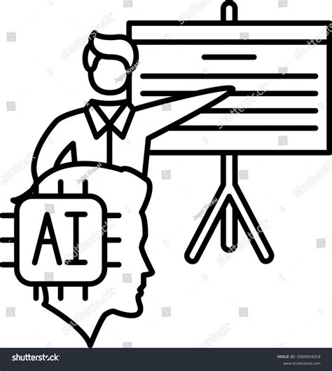 Supervised Learning Icon Line Style How Stock Vector Royalty Free 2560919319 Shutterstock