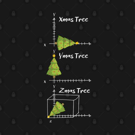 Xmas Tree Ymas Tree Zmas Tree Math Coordinate Geometry Christmas Math Christmas T Shirt