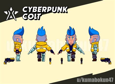 Cyberpunk Colt My Skin Submission For Supercell Make Rbrawlstars