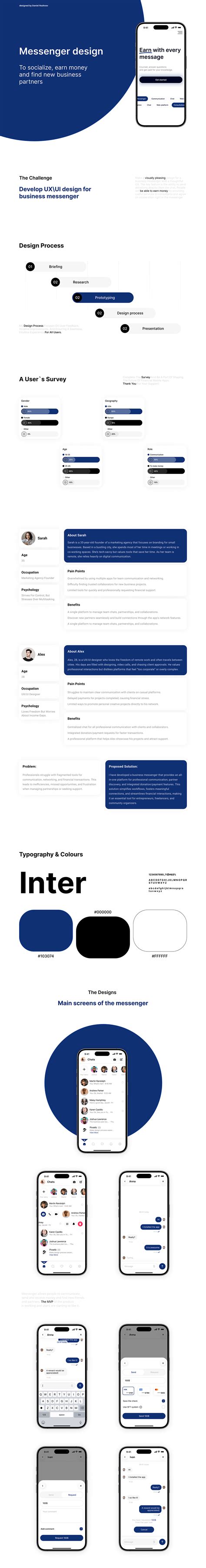 Messenger Uxui Design Mobile App Design Behance