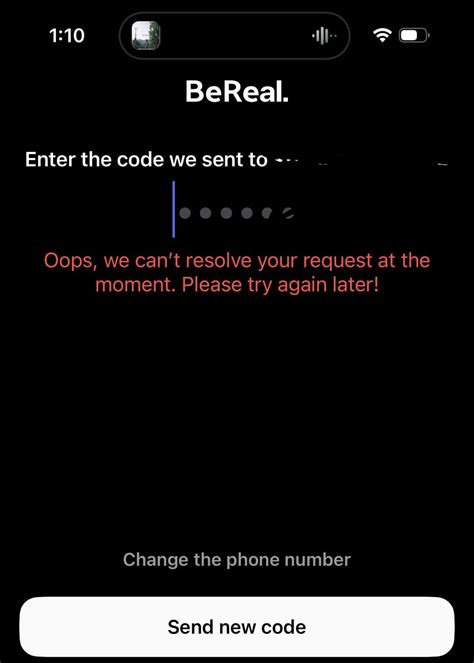 Error Code “cant Resolve Request” When Trying To Send Code To Sms How