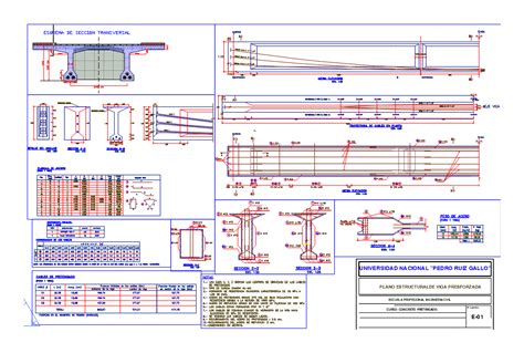 Prestressed Beam In Dwg Cad Library