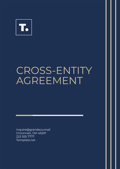 Free Cross Entity Agreement Template To Edit Online