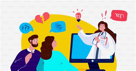 온라인 심리 치료 실습 정신과 의사 인터넷 상담걱정 슬픈 Dissapointed 커플 남자 여자 심리학자 세션어려운