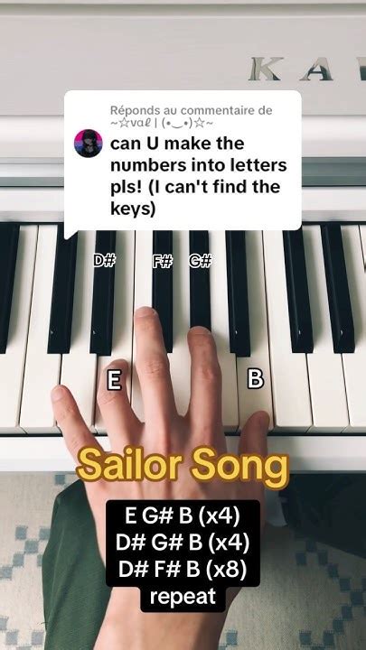 Sailor Song Easy Tuto ⛵️🎶 Sailorsong Piano Tutorial Easy Youtube