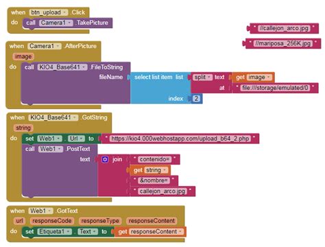 take photos and upload them to a remote server mit app inventor help