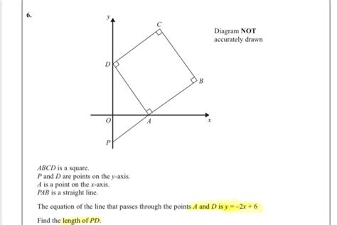 Solved 6 Diagram Not Accurately Drawn D Abcd Is A Square P
