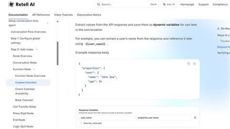 Set Enable Dynamic Variables From Webhook N8n In Custom Function In Retell Ai Agent For Use In