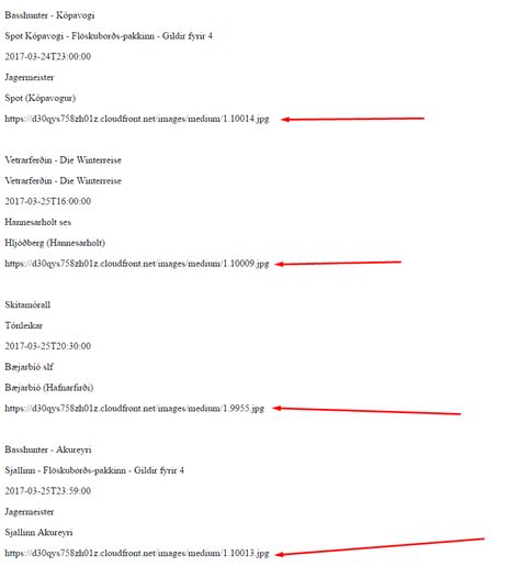 Using Javascriptjqueryapi To Display Something About Concerts Stack