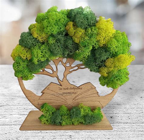 Подарък за учителка със скандинавски мъх Друго ръчна изработка Ръчно