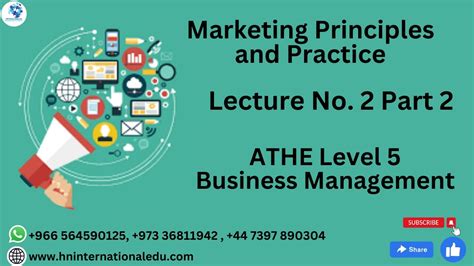 Marketing Principles And Practice Lecture No 02 Part 2 Athe Level 5