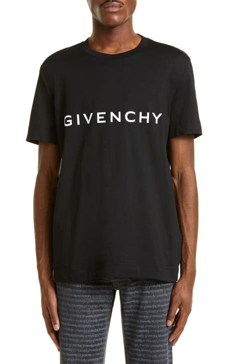 Givenchy Slim Fit Cotton Logo Tee Black Editorialist