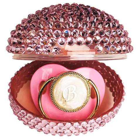 Mini Plum Custom Pacifier And Clip Set Pink Buy At Best Price