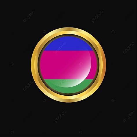 Kuban Peoples Republic Flag Golden Button Kuban Graphic Sign Png And