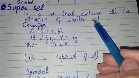 Super Set Definition With Example Superset In Math In Urdu Youtube