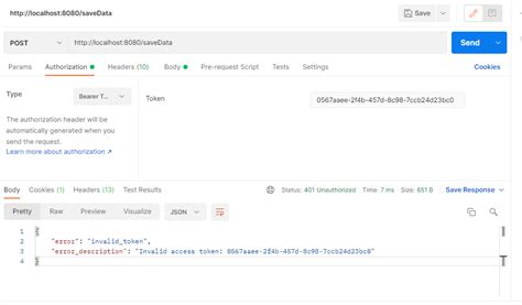 Java Getting Invalid Access Token Stack Overflow