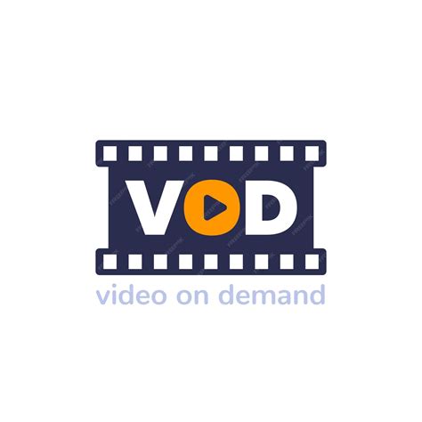 Vod Video On Demand Icon Vector Premium Vector