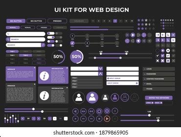Basic Ui Elements Kit Dropdown Menu Stock Vector Royalty Free 1763668454 Shutterstock