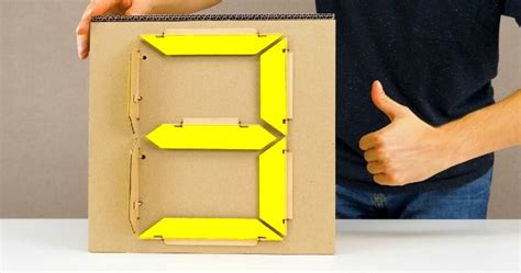 DIY How To Make Mechanical 7 Segment Display From Cardboard