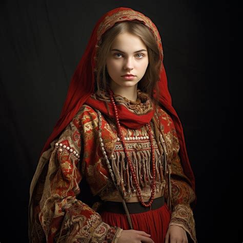 Девушка в русском костюме от нейросети Этнические наряды Викторианские платья Идеи наряда