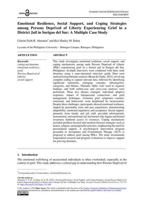Pdf Emotional Resilience Social Support And Coping Strategies Among