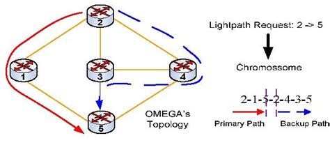 Chromosome Implicit Representation Of The Pair Primary Backup Path Download Scientific Diagram