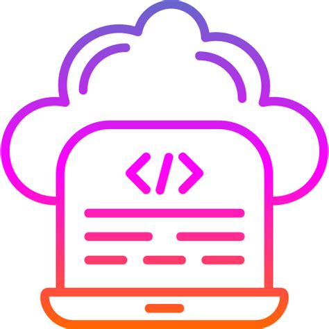 Cloud Coding Generic Gradient Icon