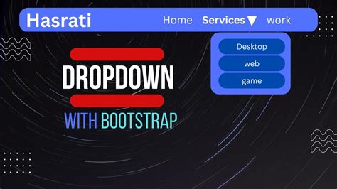 Create Navbar With Dropdown Using Bootstrap Dropdown Bootstrap Classes