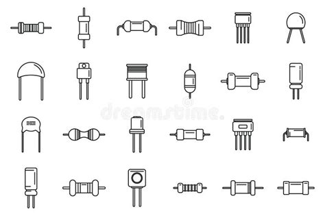 Chemistry Resistor Icon Simple Vector Electronic Chip Stock Illustration Illustration Of