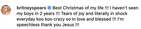 Britney Spears Reunites With Sons For Christmas Im Crying Tears Of