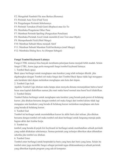 Fungsi Ctrl A Sampai Z Adalam Memamanuat Ms Ofices Pdf