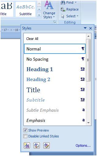 Introduction To Use Of Heading Styles Academic Documents