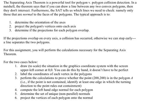 The Separating Axis Theorem Is A Powerful Tool For