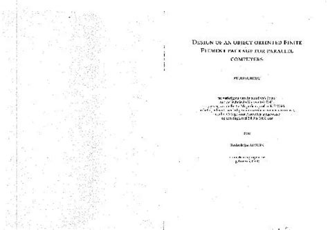 خرید کتاب Design Of An Object Oriented Finite Element Package For Parallel Computers دانلود کتاب