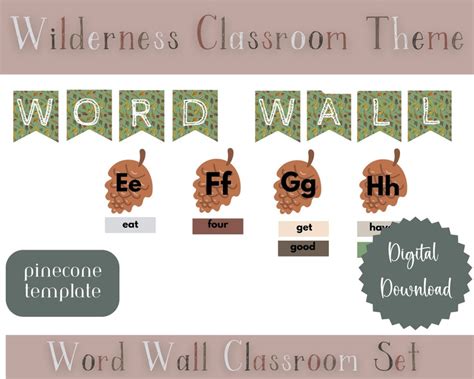 Custom Classroom Words Wilderness Theme Classroom Decorations