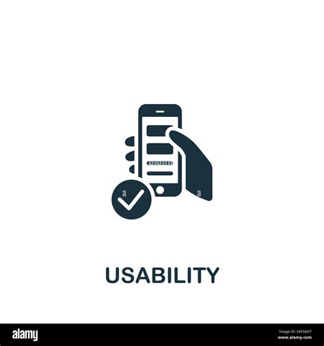 Usability Icon Monochrome Simple Project Management Icon For Templates Web Design And
