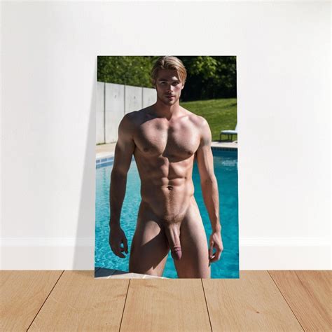 Nsfw Ai Generated Full Frontal Naked Muscular Man Photo Poster No Etsy