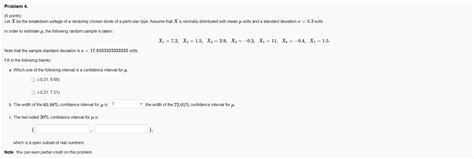 Solved Problem Points Let X Be The Breakdown Voltage Chegg Com