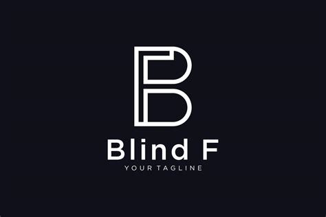 Modern Letter Bf Fb Monogram Initial Negative Space Style Design Vector