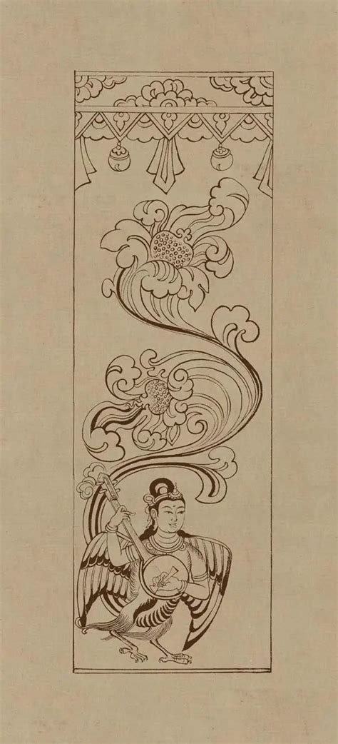 敦煌莫高窟藏经洞 五代 迦陵频伽伎乐 西夏 敦煌 画
