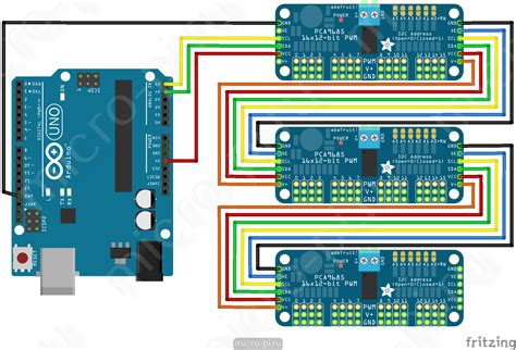 Pca9685 — 16 канальный 12 битный Pwm Servo модуль с I2c интерфейсом