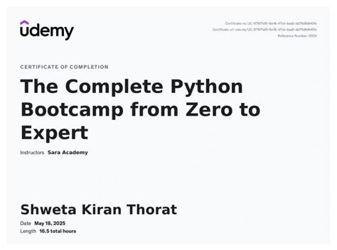 Mastered Python With Udemy Bootcamp Shweta Thorat Posted On The Topic