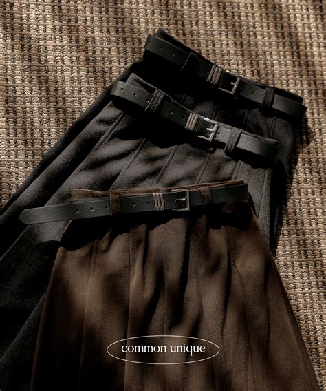 커먼유니크 기모ver주문폭주 벨트 세트 플리츠 롱 스커트 당일배송겨울가을양기모한파템핀턱플레어a라인데이트룩하객룩연말룩브라운차콜블랙