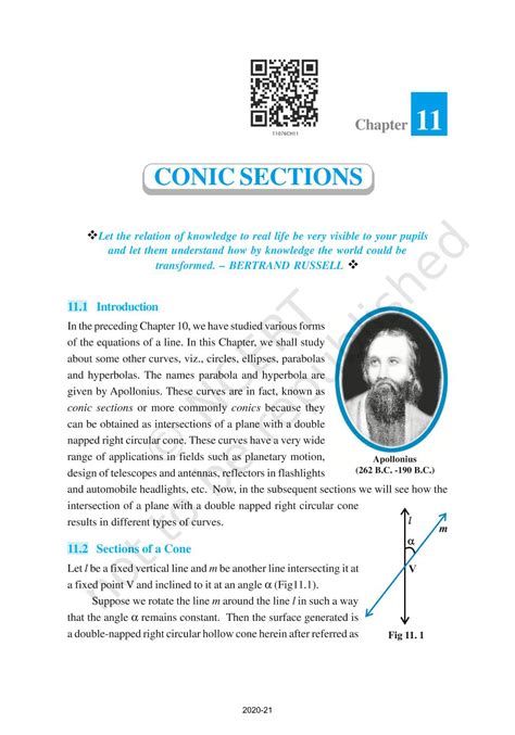 Conic Sections NCERT Book Of Class Mathematics