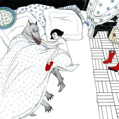 Иллюстрация КРАСНАЯ ШАПОЧКА 3 в стиле книжная графика